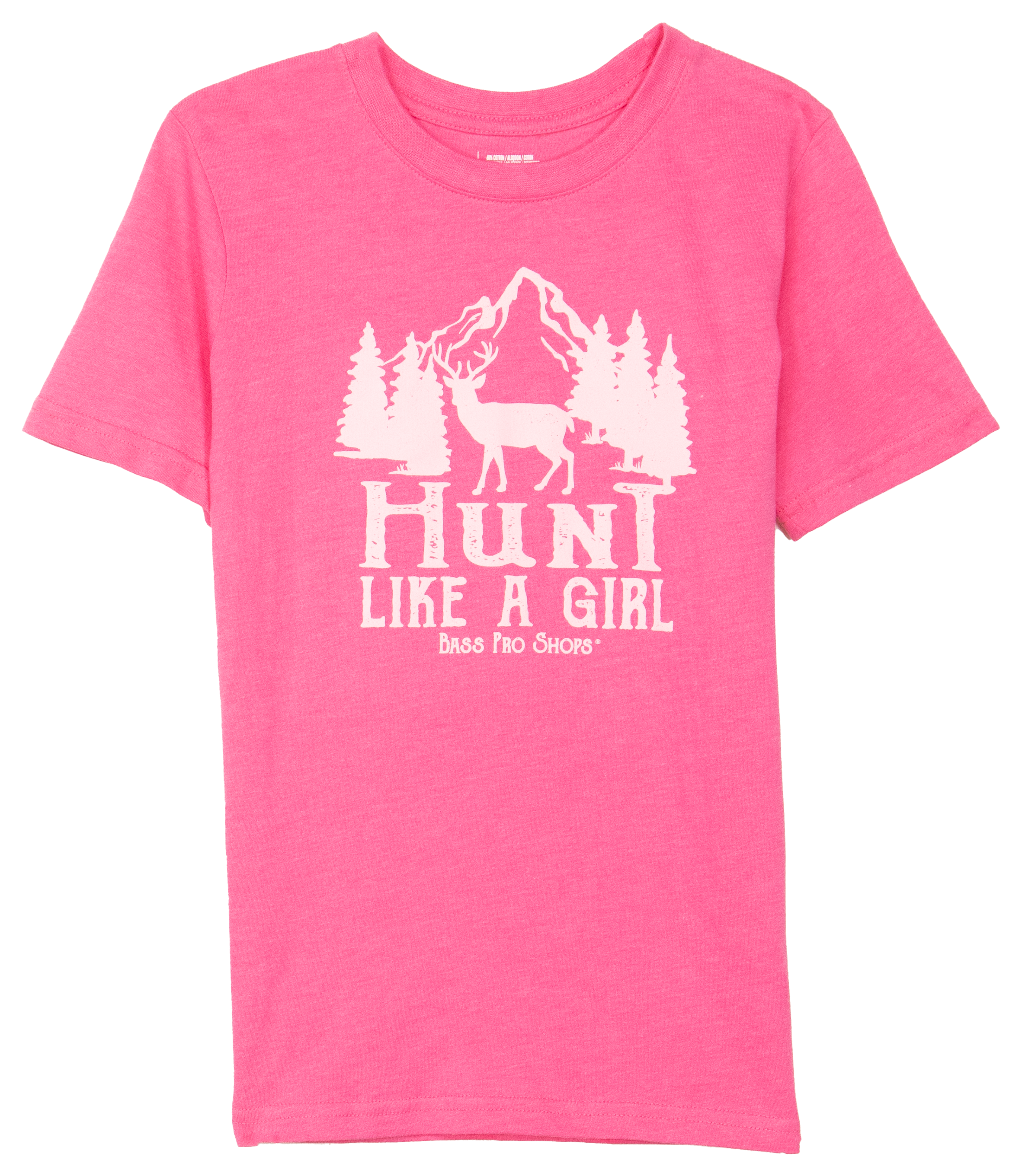 Bass Pro Shops Hunt Like a Girl Short-Sleeve T-Shirt for Kids - Pink ...